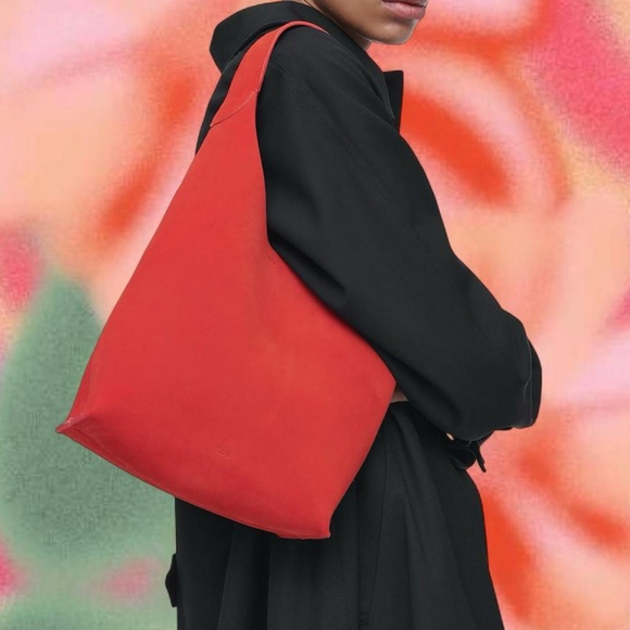COS | Bags | Cos Vibrant Red Shoulder Bag | Poshmark